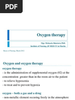Oxygen Therapy and Devices Lecture | PDF