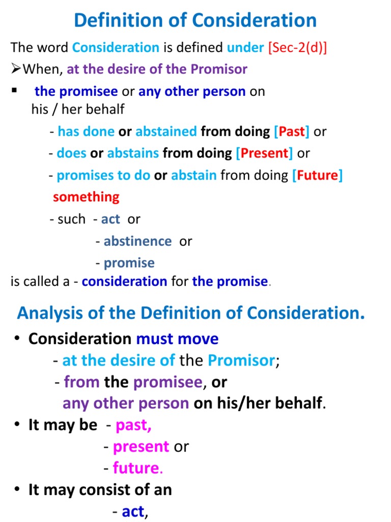 Concept of Consideration | PDF | Consideration | Virtue