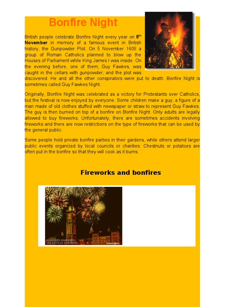Bonfire Night | PDF | Guy Fawkes