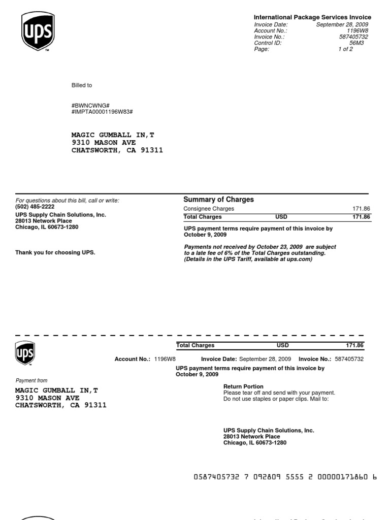 International Package Services Invoice | Customs | Invoice | Free 30 ...