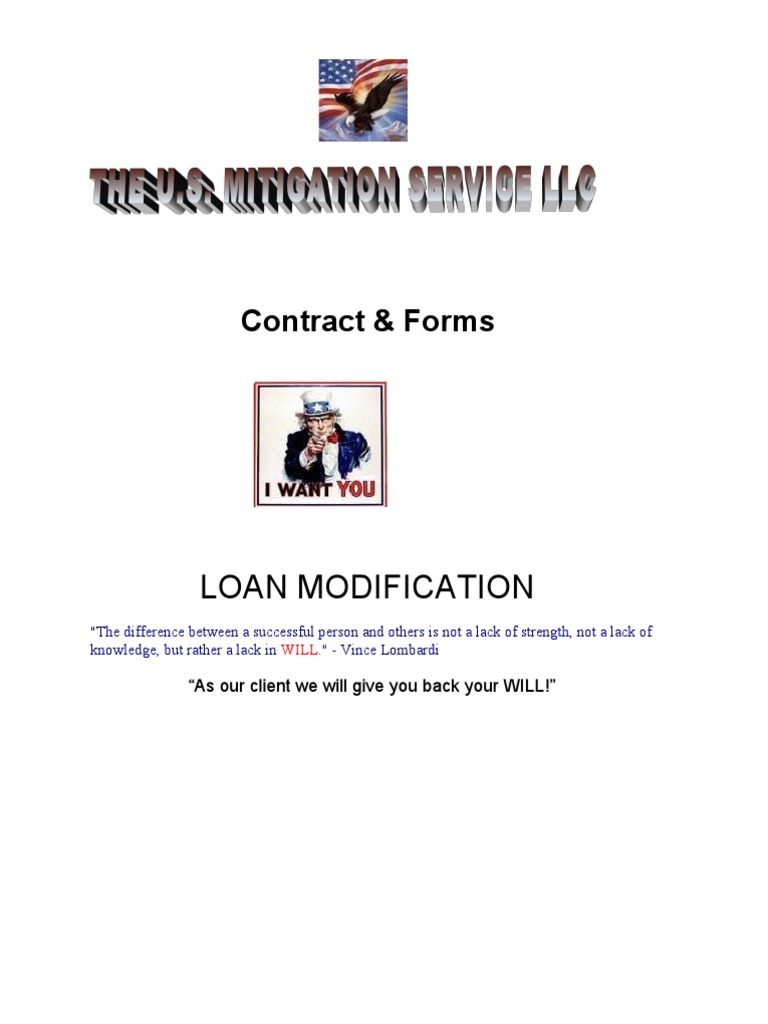 Loan Modification: Contract & Forms | PDF | Mortgage Loan | Loans