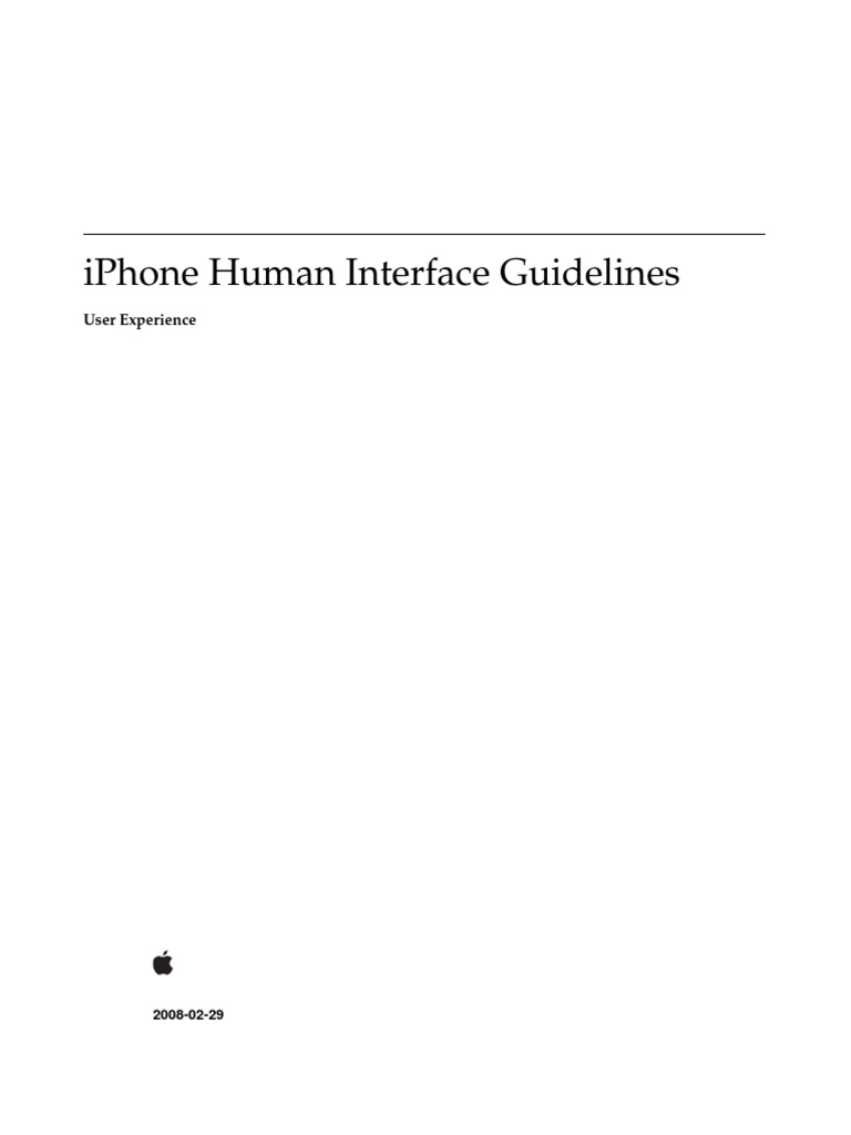 Iphone Human Interface Guidelines | PDF | Ios | Operating System