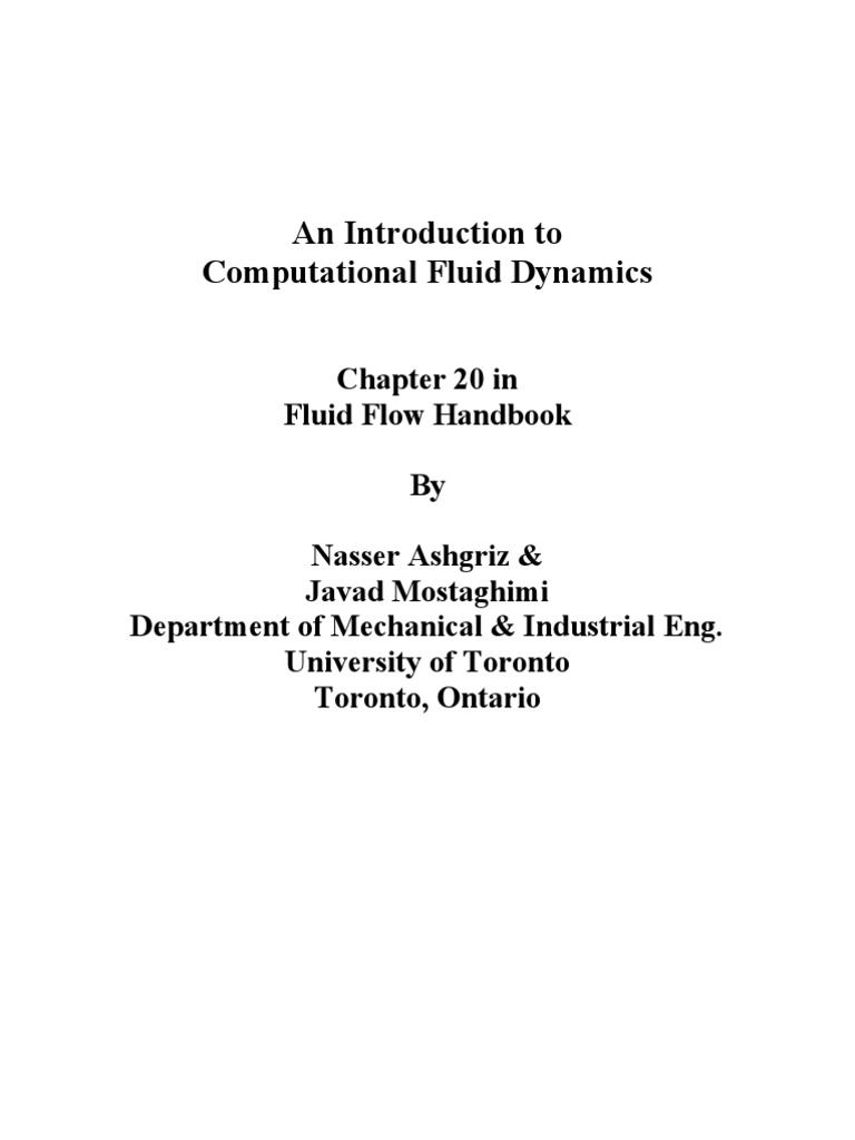 An Introduction To Computational Fluid Dynamics | PDF