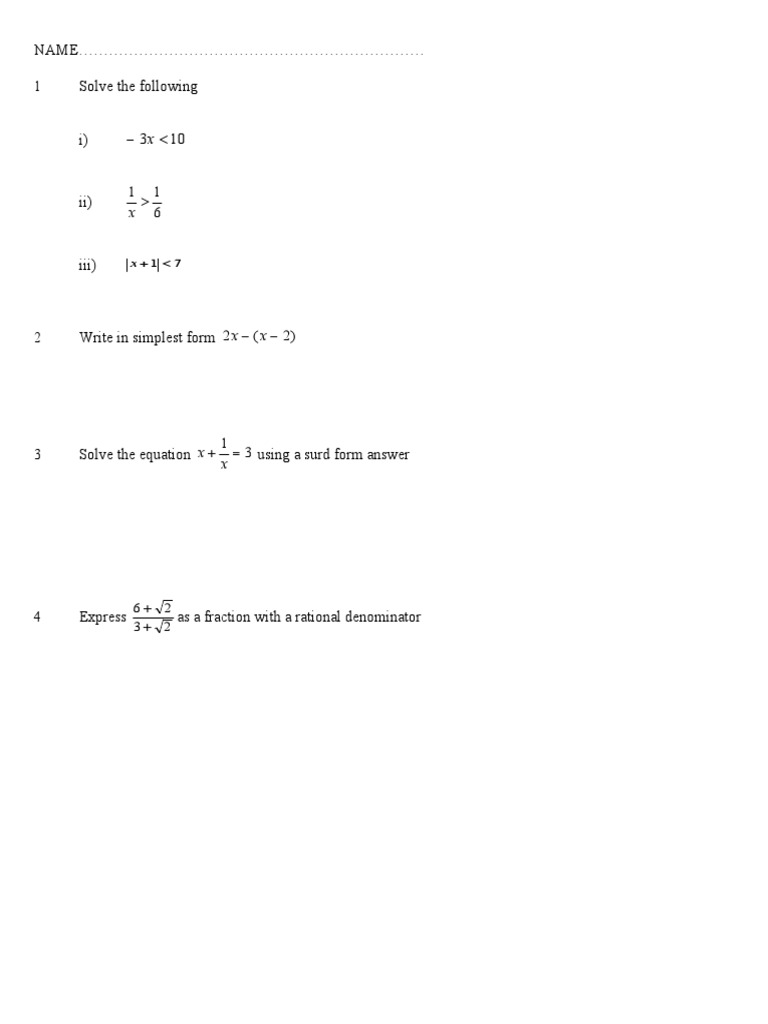 Algebra Problem Solving Guide | PDF
