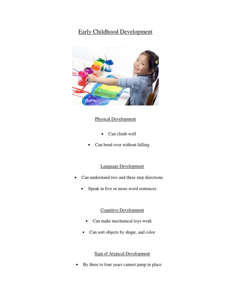 Early Childhood Development | PDF