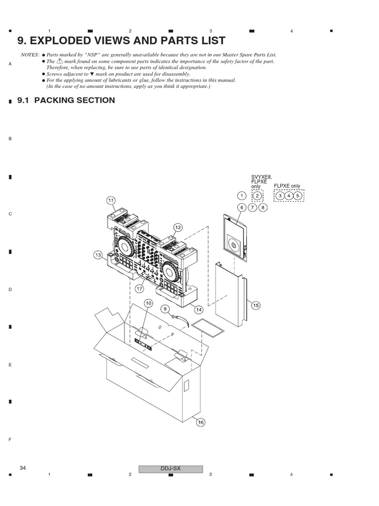 Exploded Views and Parts List: 9.1 Packing Section | PDF | Manufactured ...