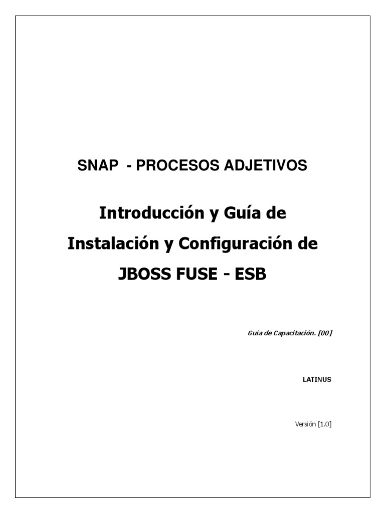 Guia de Instalación de JBOSS-FUSE-ESB | PDF | Arquitectura orientada a ...