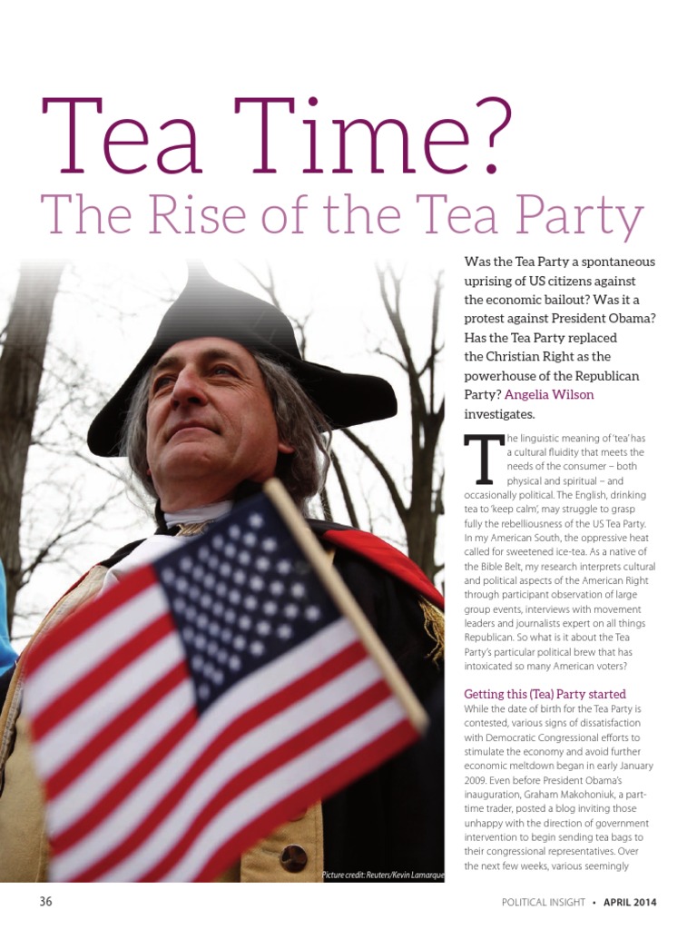 Tea Time?: The Rise of The Tea Party | PDF | Tea Party Movement ...