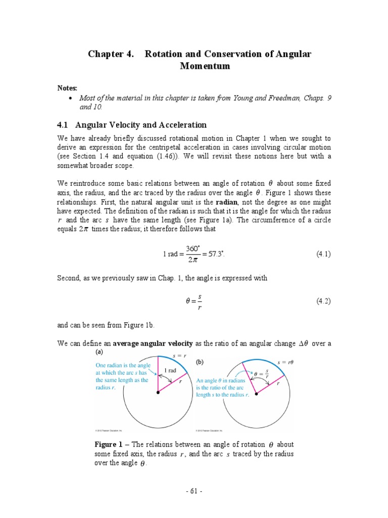 Ch4-Angular Momentum Conservation | PDF | Rotation Around A Fixed Axis | Angular Momentum