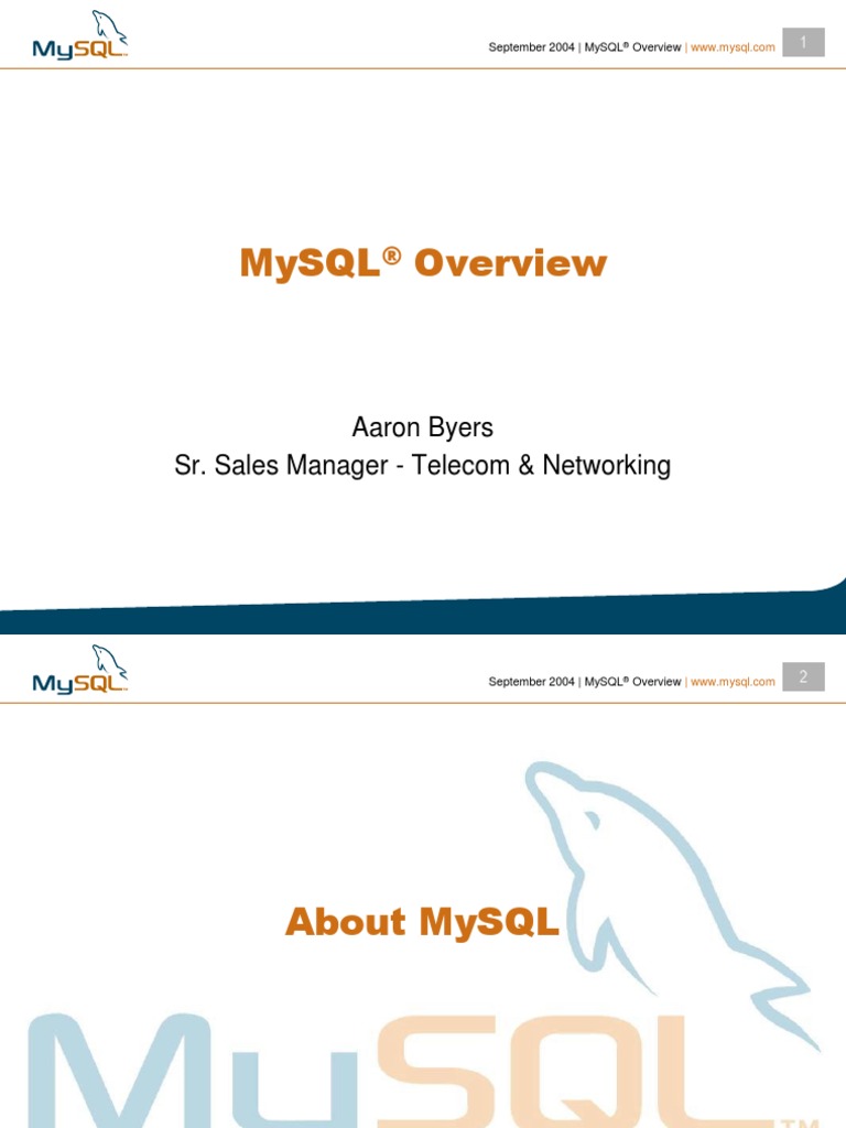 Mysql: Aaron Byers Sr. Sales Manager - Telecom & Networking | PDF | My Sql | Data Management ...