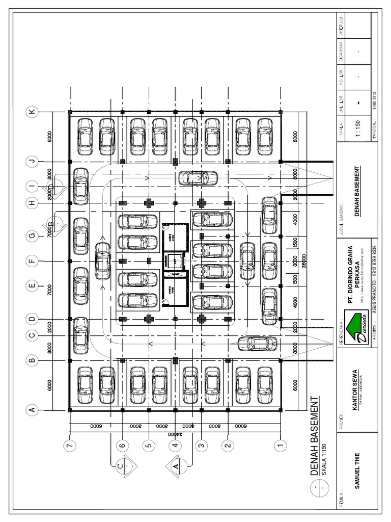 Denah Basement 1:150 Design Plan | PDF