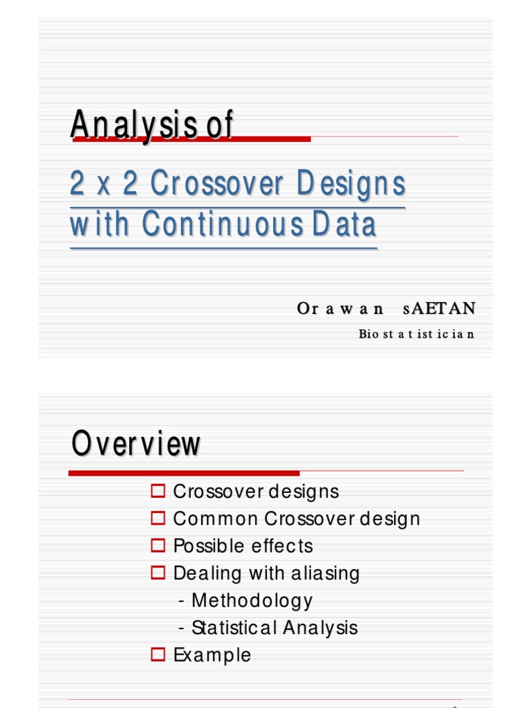 Analysis of 2x2 Cross Over | PDF | Analysis Of Variance | Scientific Method