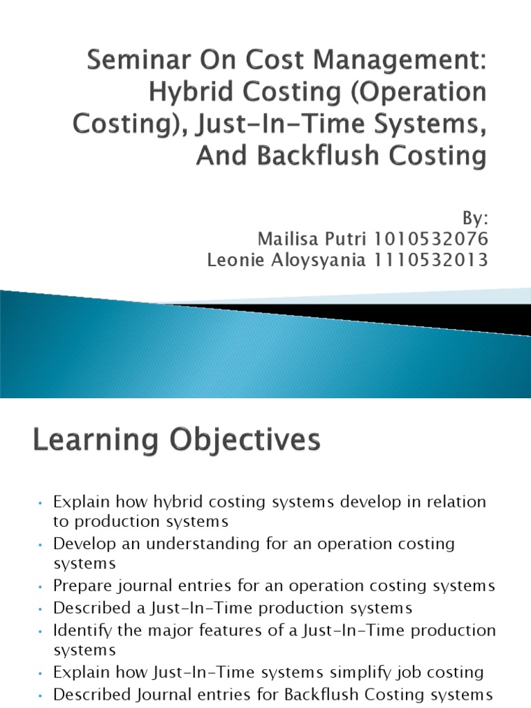 Hybrid Costing | PDF | Inventory | Supply Chain Management