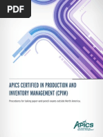 APICS CPIM Self-Study Resources: CPIM Exam Content Manual | PDF ...