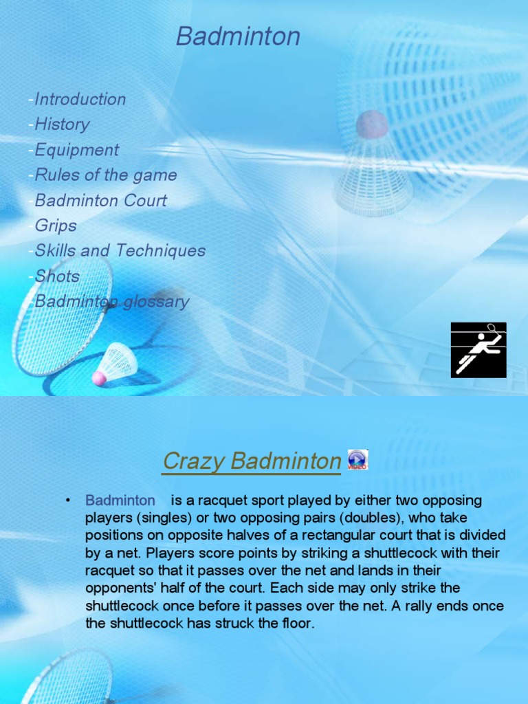 Badminton Presentation about know how.ppt | Athletic Sports | Games Of ...