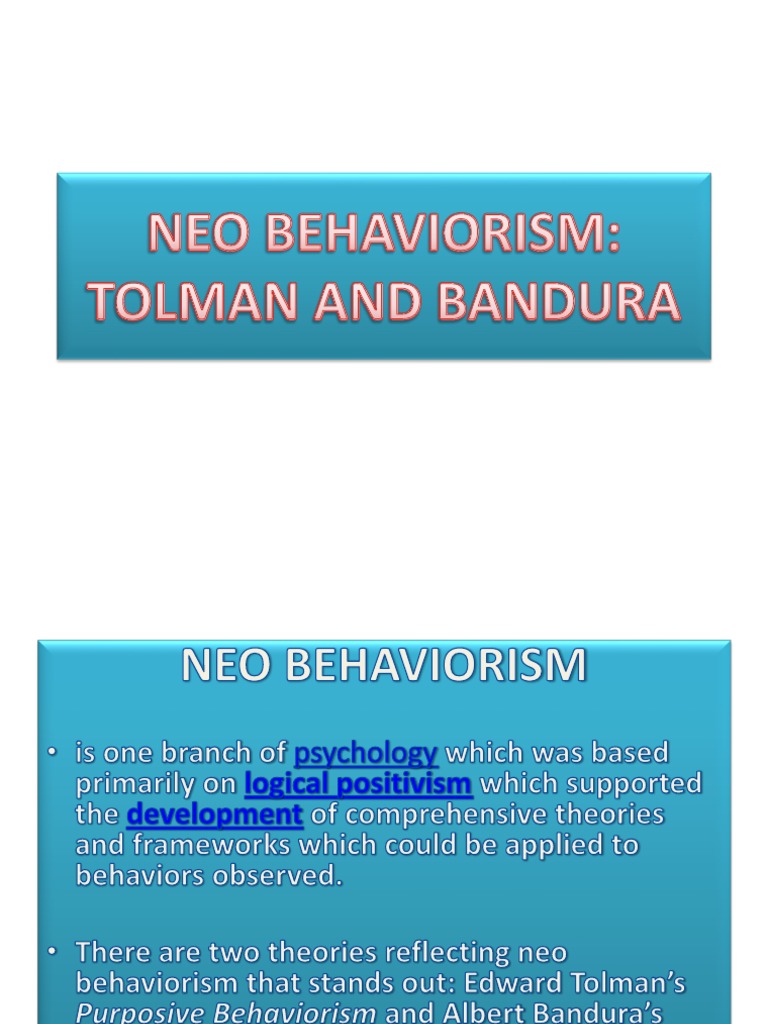 Neo Behaviorism | PDF