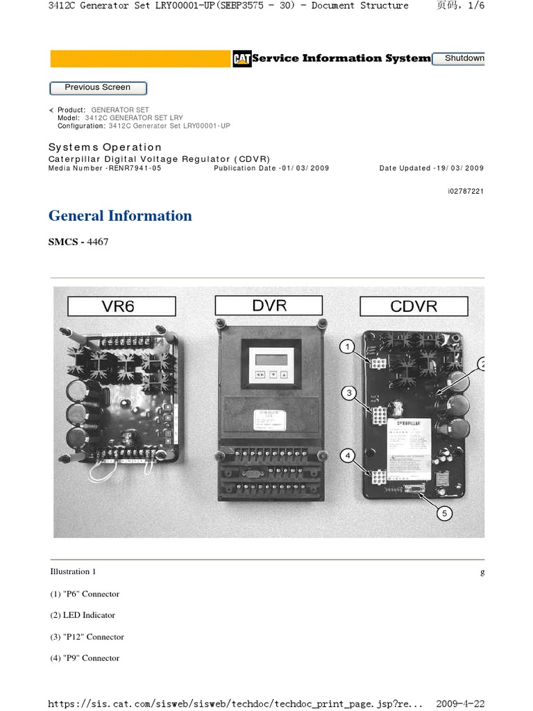 CDVR General Information | PDF | Electrical Connector | Electric Generator