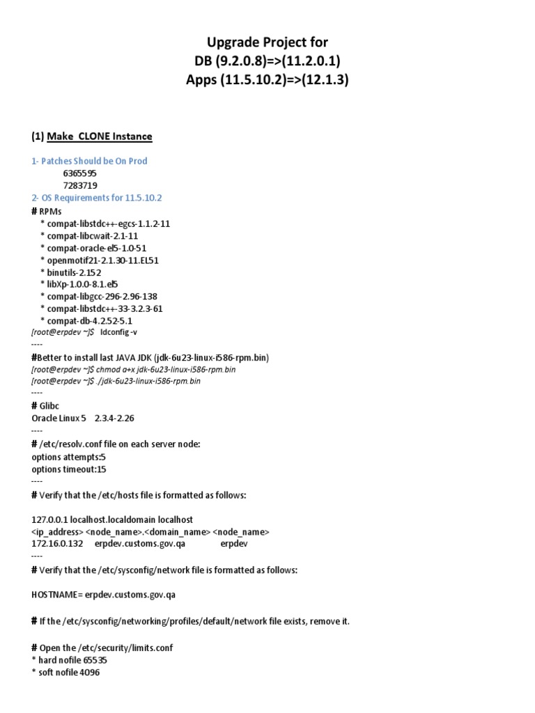 Upgrade 11.5.10.2 To 12.1.3 Database and E-Business Suite | PDF | Oracle Database | Databases