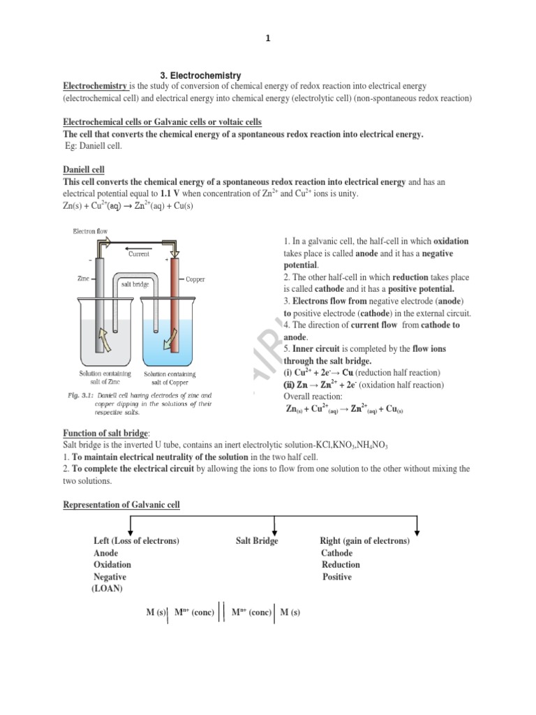 Electrochem - Simplified | PDF | Electrochemistry | Redox