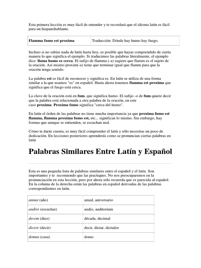 Introducción al Latín para Principiantes | PDF | latín | Verbo
