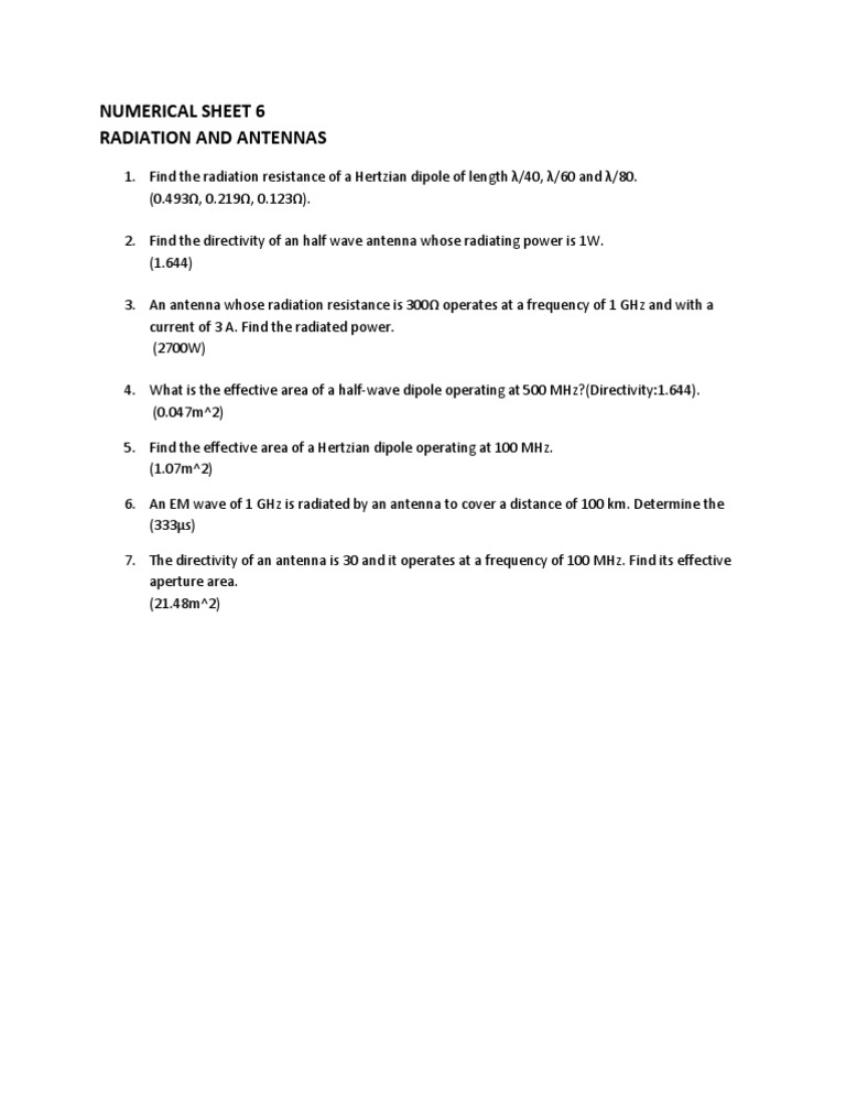 Numerical Sheet6 | PDF