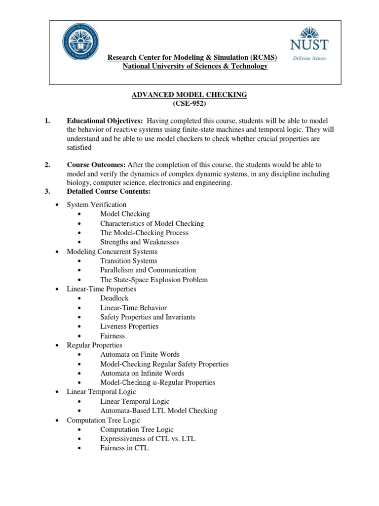 Advanced Model Checking | PDF | Mathematical Logic | Formalism (Deductive)