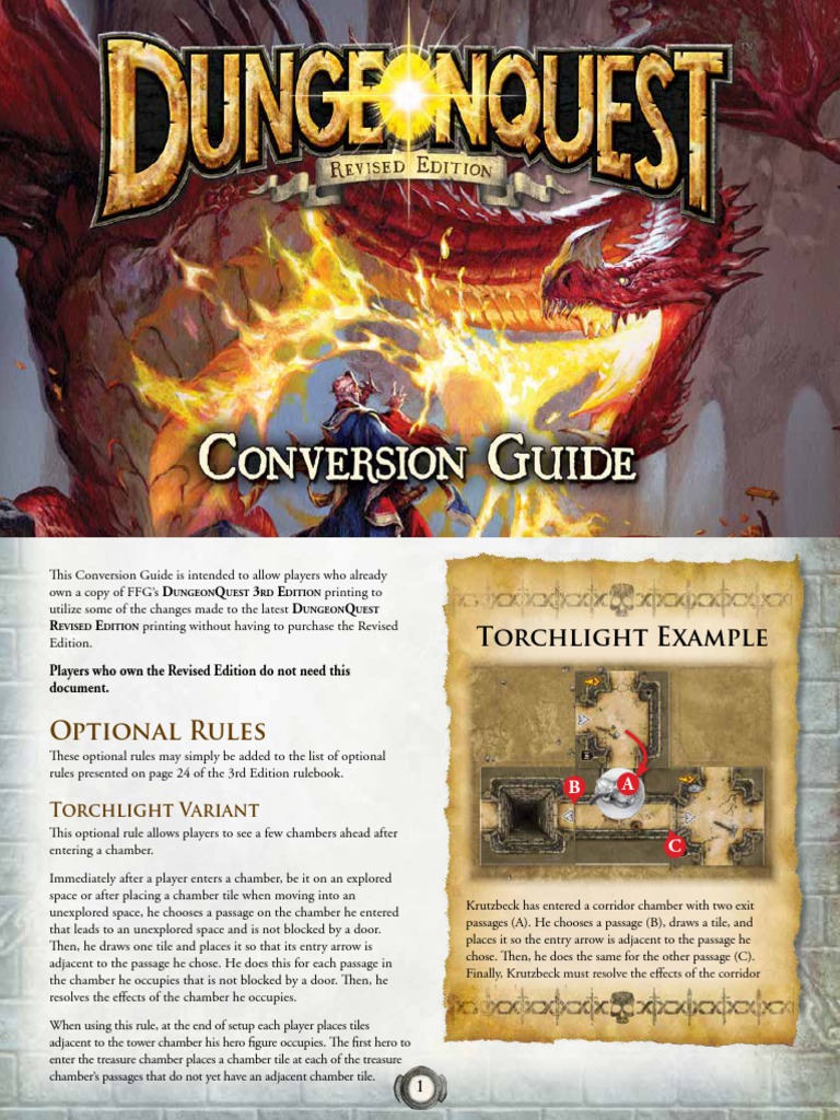 DungeonQuest 3rd Edition Conversion Guide | PDF | Tabletop Games | Gaming