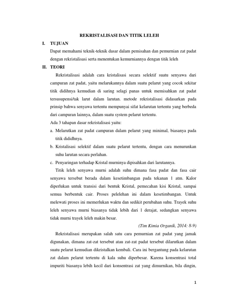 Rekristalisasi Dan Titik Leleh | PDF