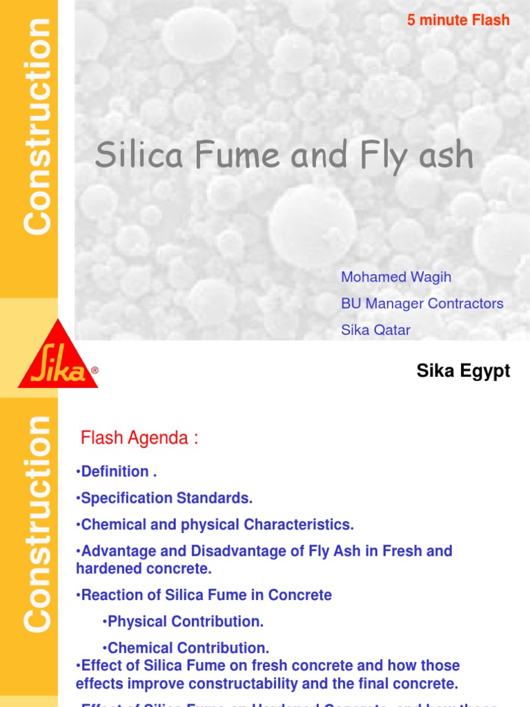 Difference Between Silica Fume and Fly Ash | PDF | Fly Ash | Concrete
