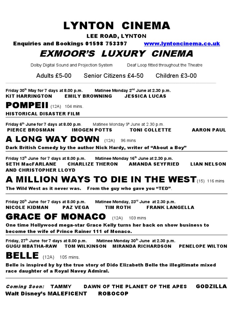 Lynton Cinema: Exmoor'S Luxury Cinema | PDF | Home & Garden