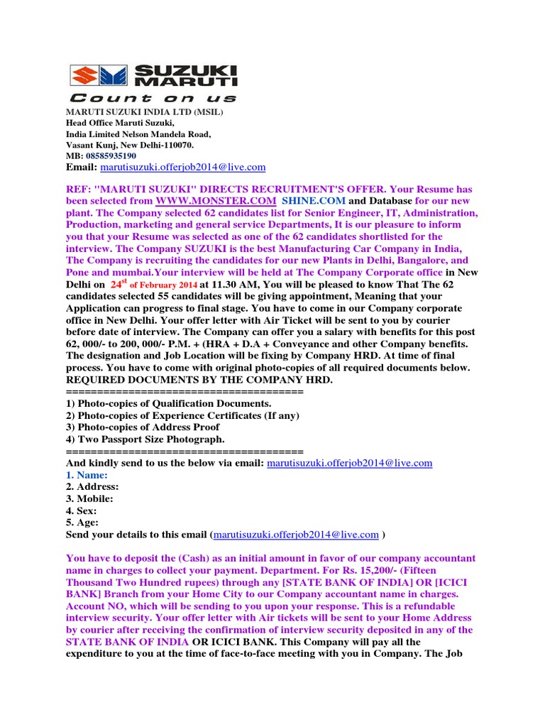 Maruti Suzuki India LTD (Msil) | PDF | Business