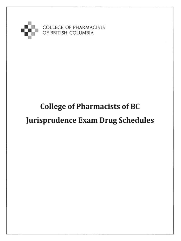 BC Drug Schedules for Pharmacists | PDF | Pharmacy | Nicotine