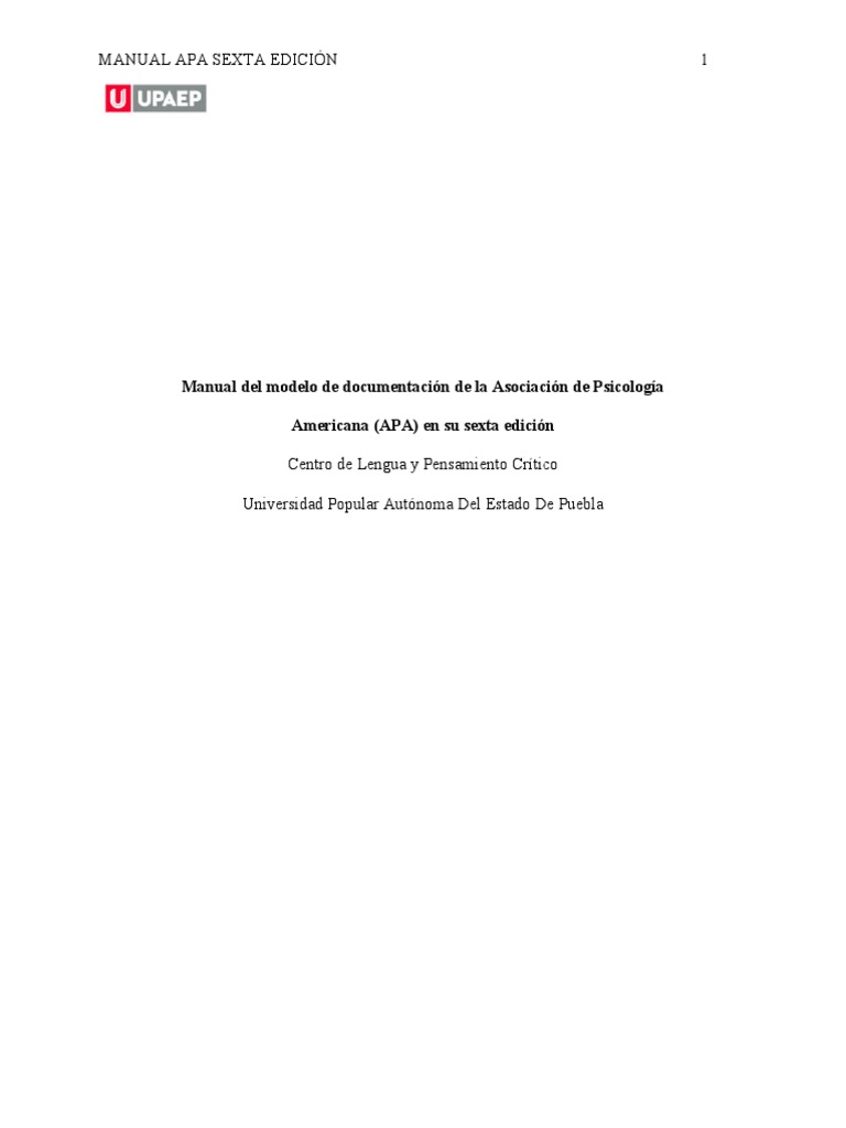APA 6ta Edicion PDF | PDF