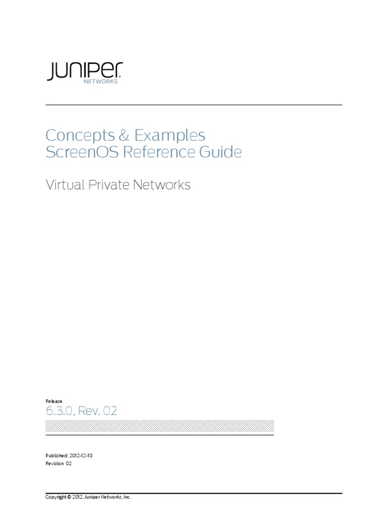 Juniper VPN | PDF | Virtual Private Network | Computer Networking