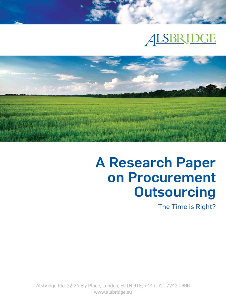 Alsbridge Procurement Sourcing White Paper - 2013 | PDF | Procurement ...