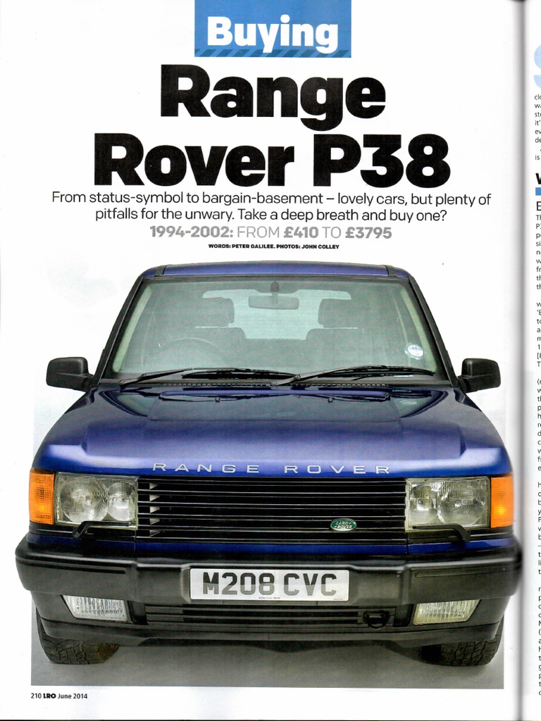 2014 Land Rover Owners International Magazine's Range Rover P38 Buyers ...