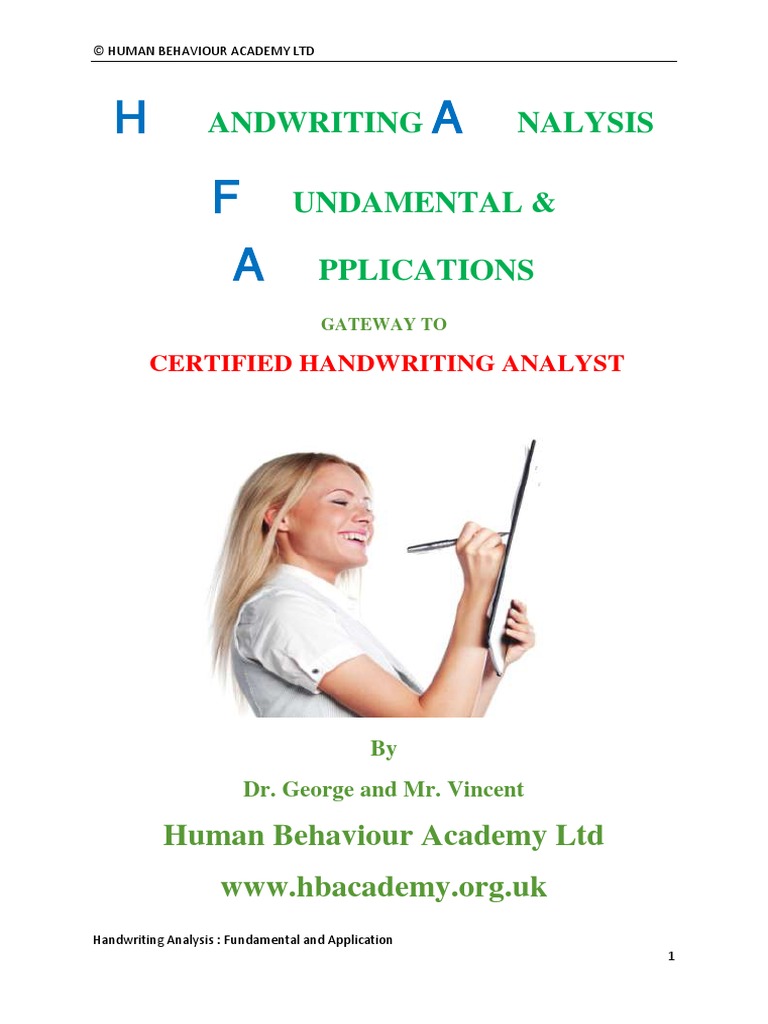 Handwriting Analysis: Fundamental & Applications | PDF | Graphology ...