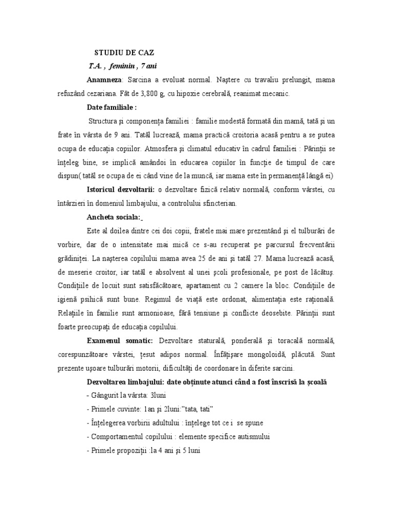Studiu de Caz Exemplu | PDF
