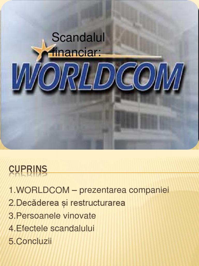Worldcom Scandal | PDF