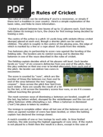 Cricket Rules PDF | PDF | Cricket | Bowling (Cricket)