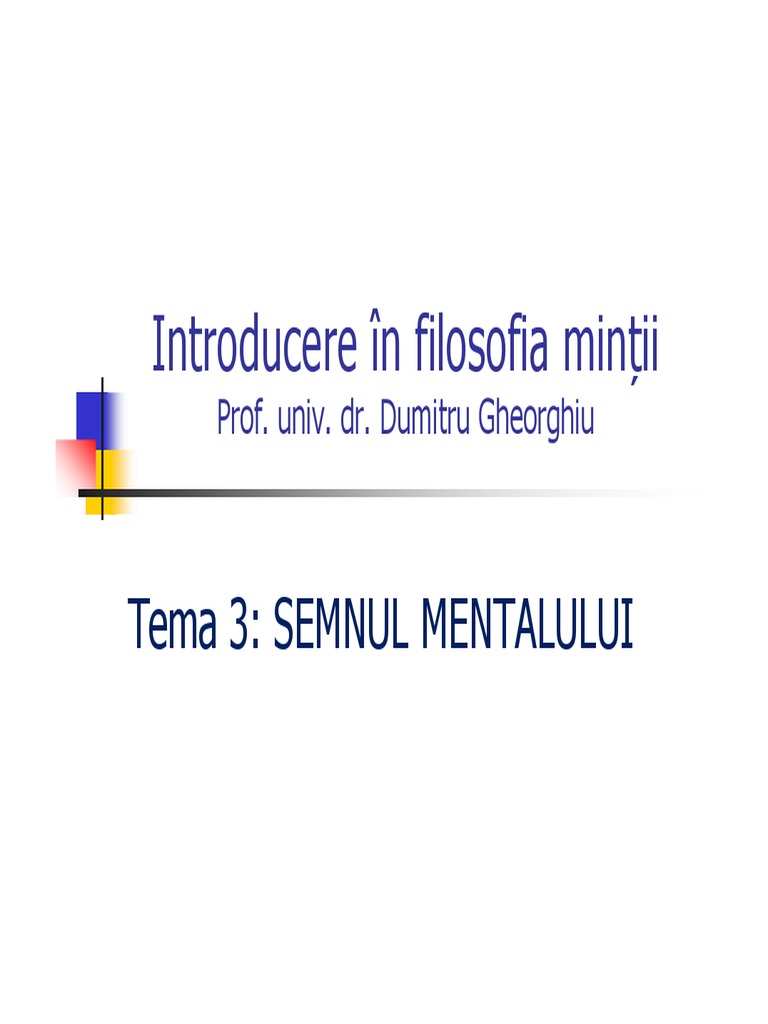 FILOSOFIA+MINTII 3 Semnul Mentalului | PDF