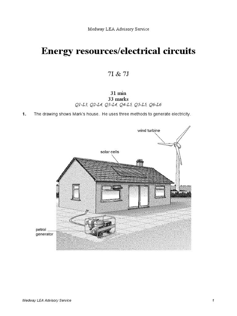 Year 7 Energy Resources and Electrical Circuits-2 | PDF | Fuels | Gasoline
