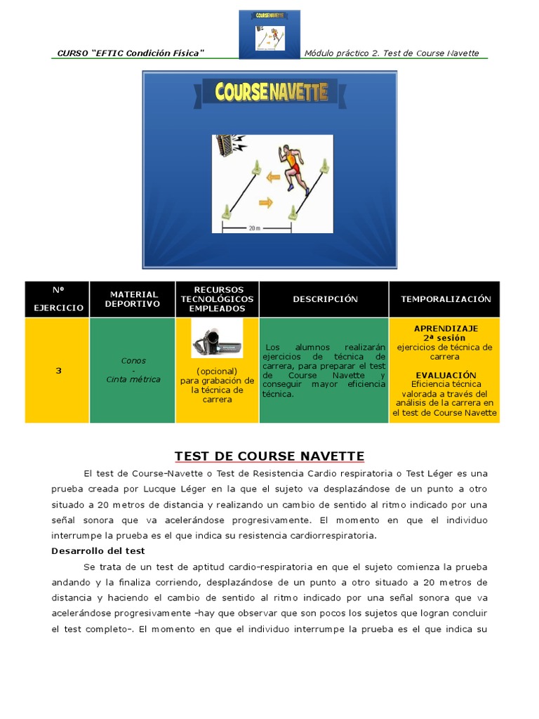 Test de Course Navette: Guía Práctica | PDF | Informática