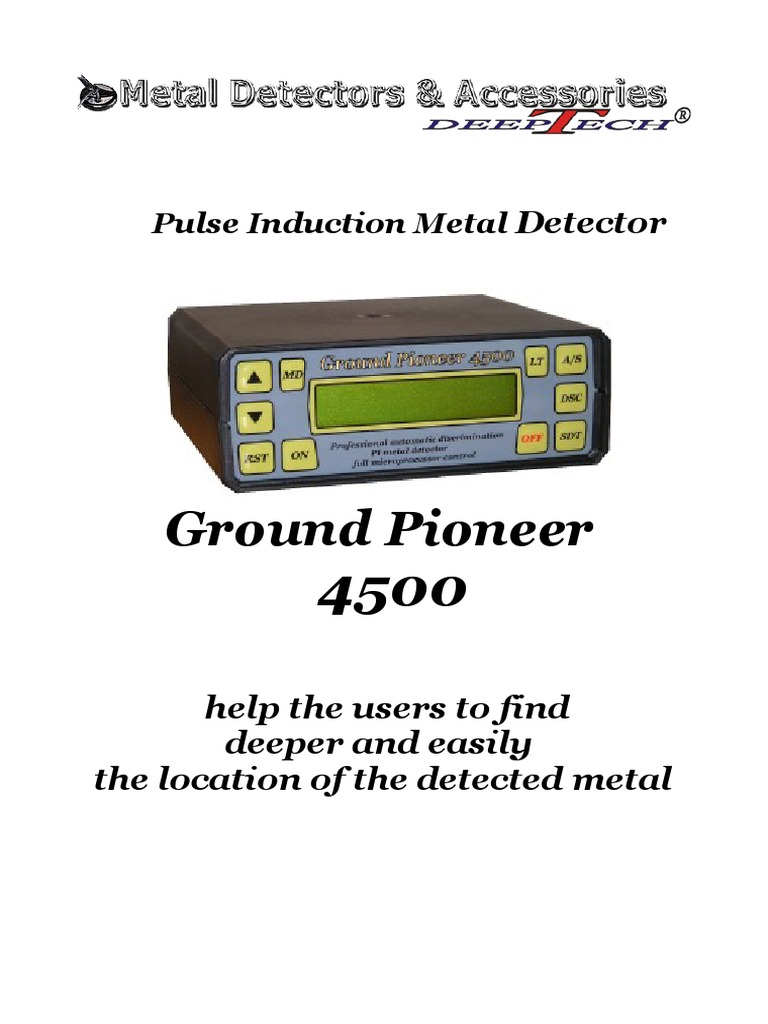 Ground Pioneer 4500 - English | PDF | Metal Detector | Magnetometer