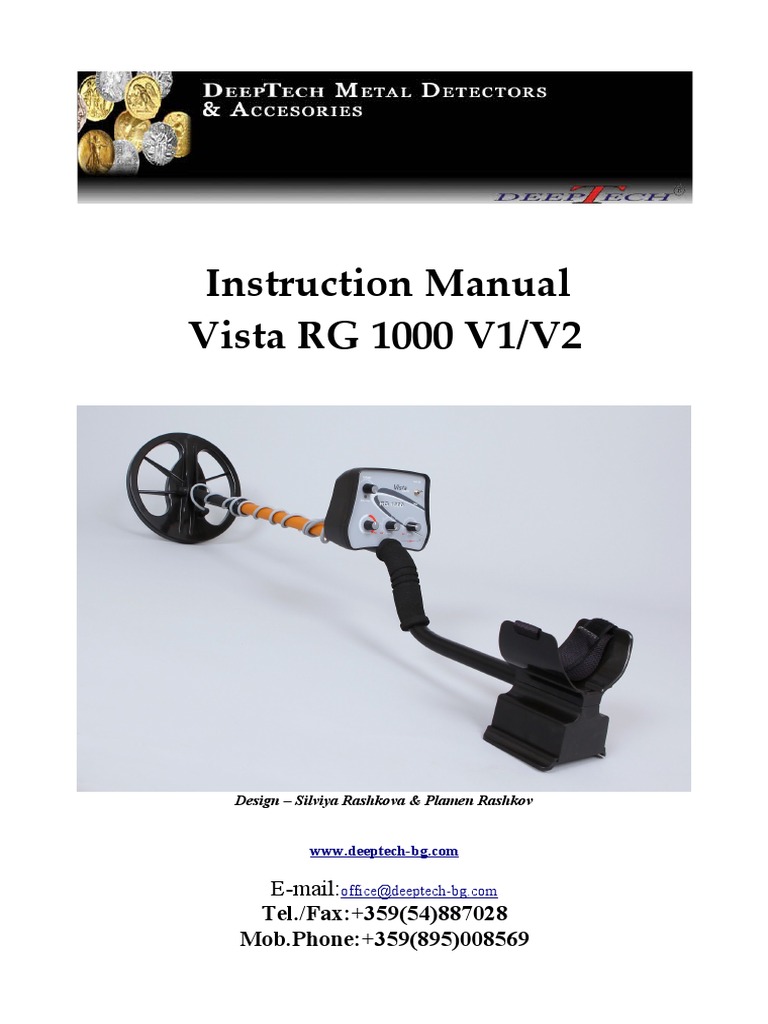 Instruction Manual Vista RG 1000 V1/V2: Tel./Fax:+359 (54) 887028 Mob ...