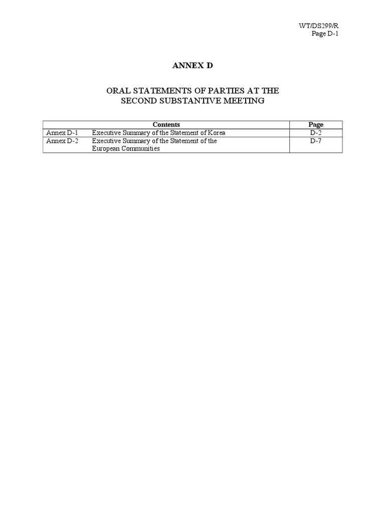 Oral Statements of Parties at The Second Substantive Meeting | PDF ...