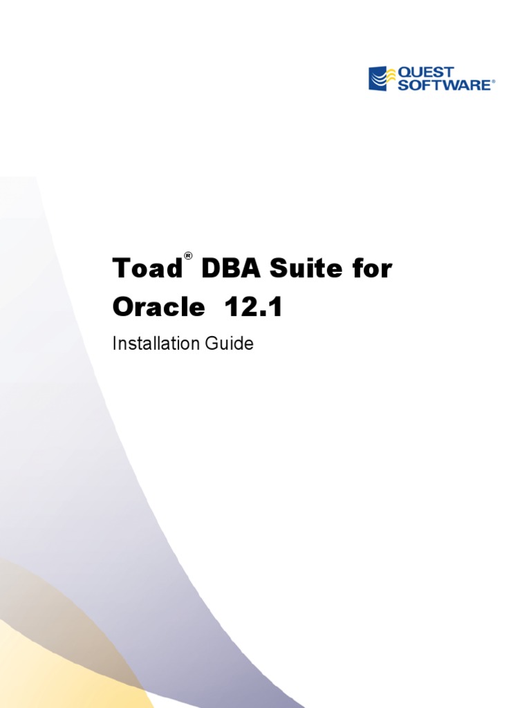 Toad For Oracle DBA Suite Edition Installation Guide Installationguide ...