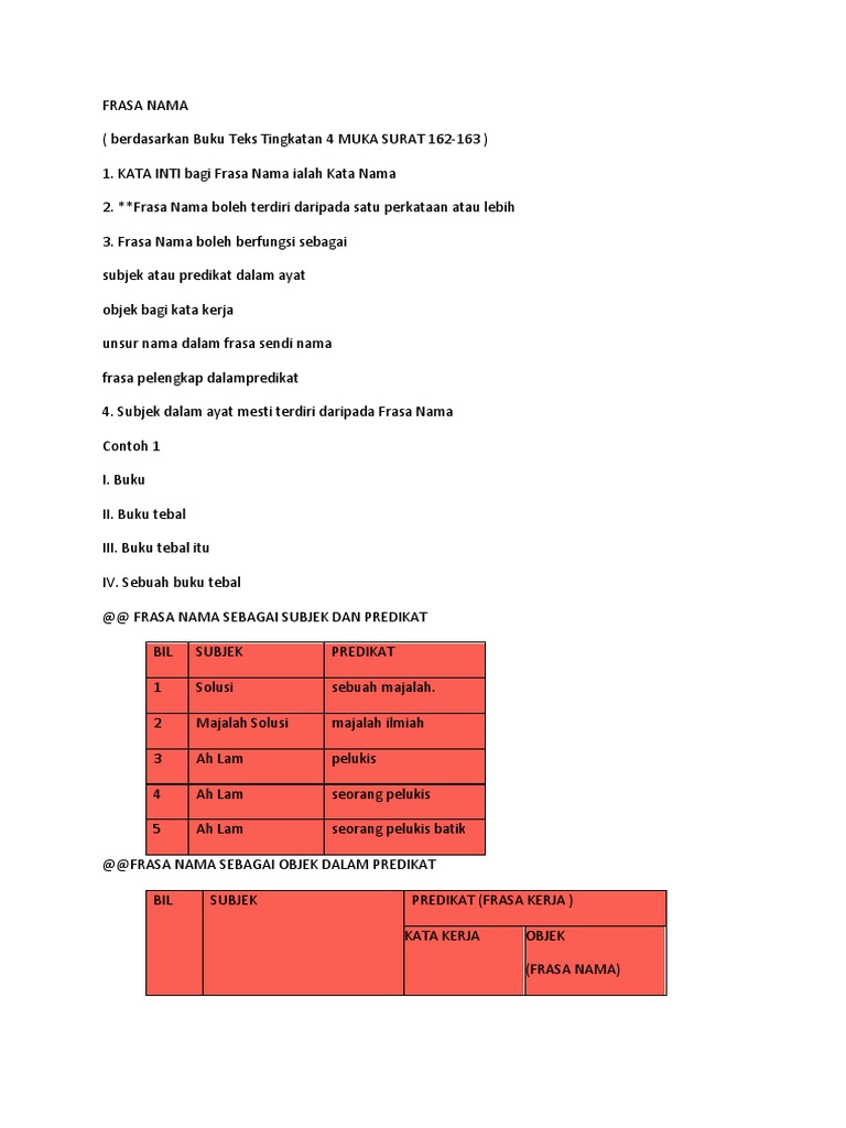 Frasa Nama | PDF