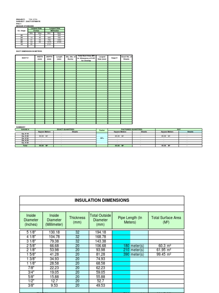 Ducting Estimator | PDF