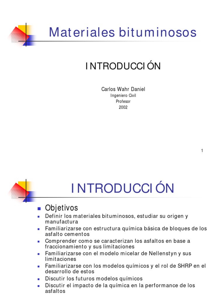 Introduccion Materiales Bituminosos | PDF | Hogar y jardín | Tecnología ...